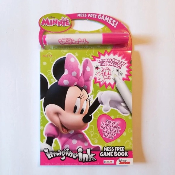 Disney | Toys | Minnie Mouse 24pg Imagine Ink Mess Free Book | Poshmark